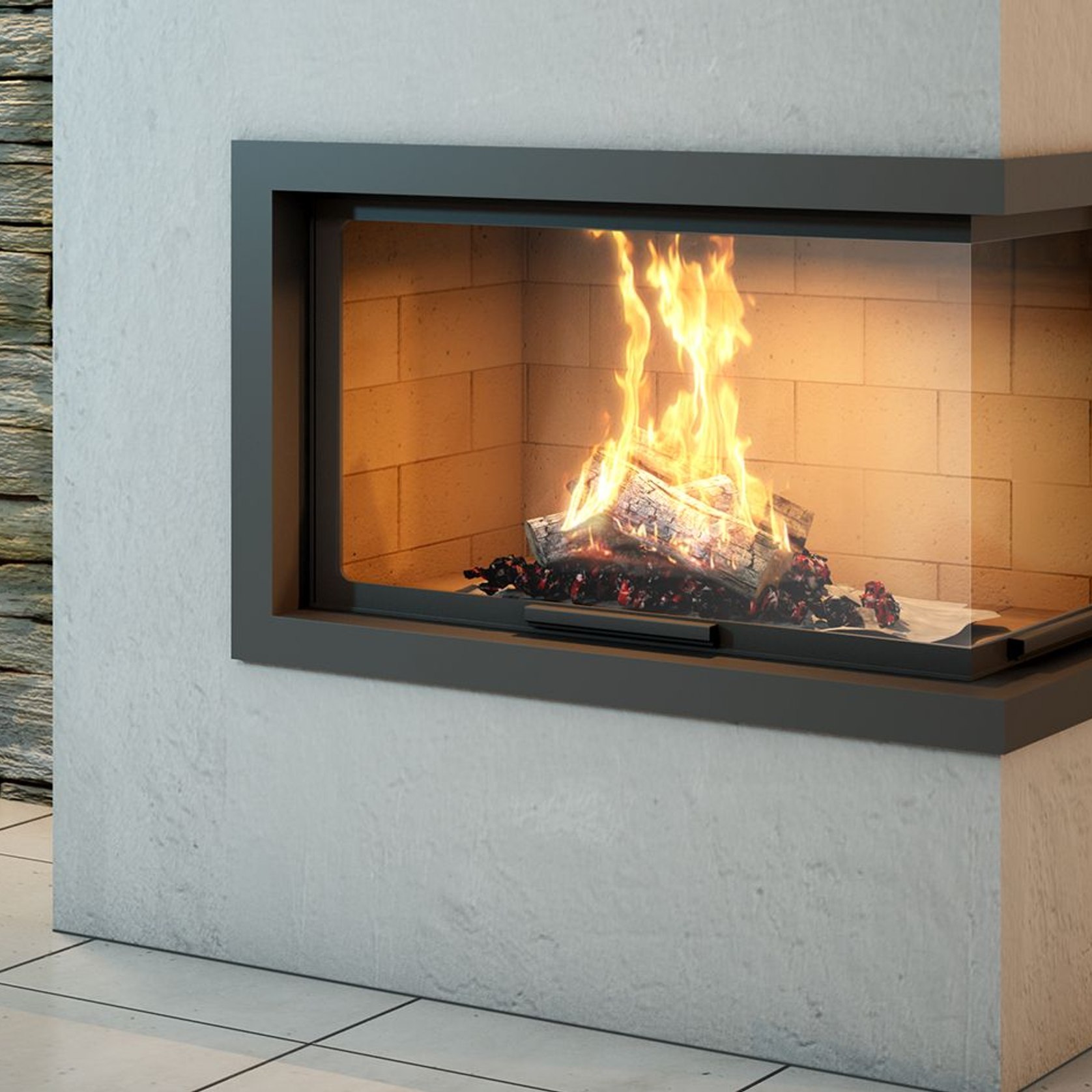 Axis H1200 VLD - Two Sided Fireplace | ArchiPro AU
