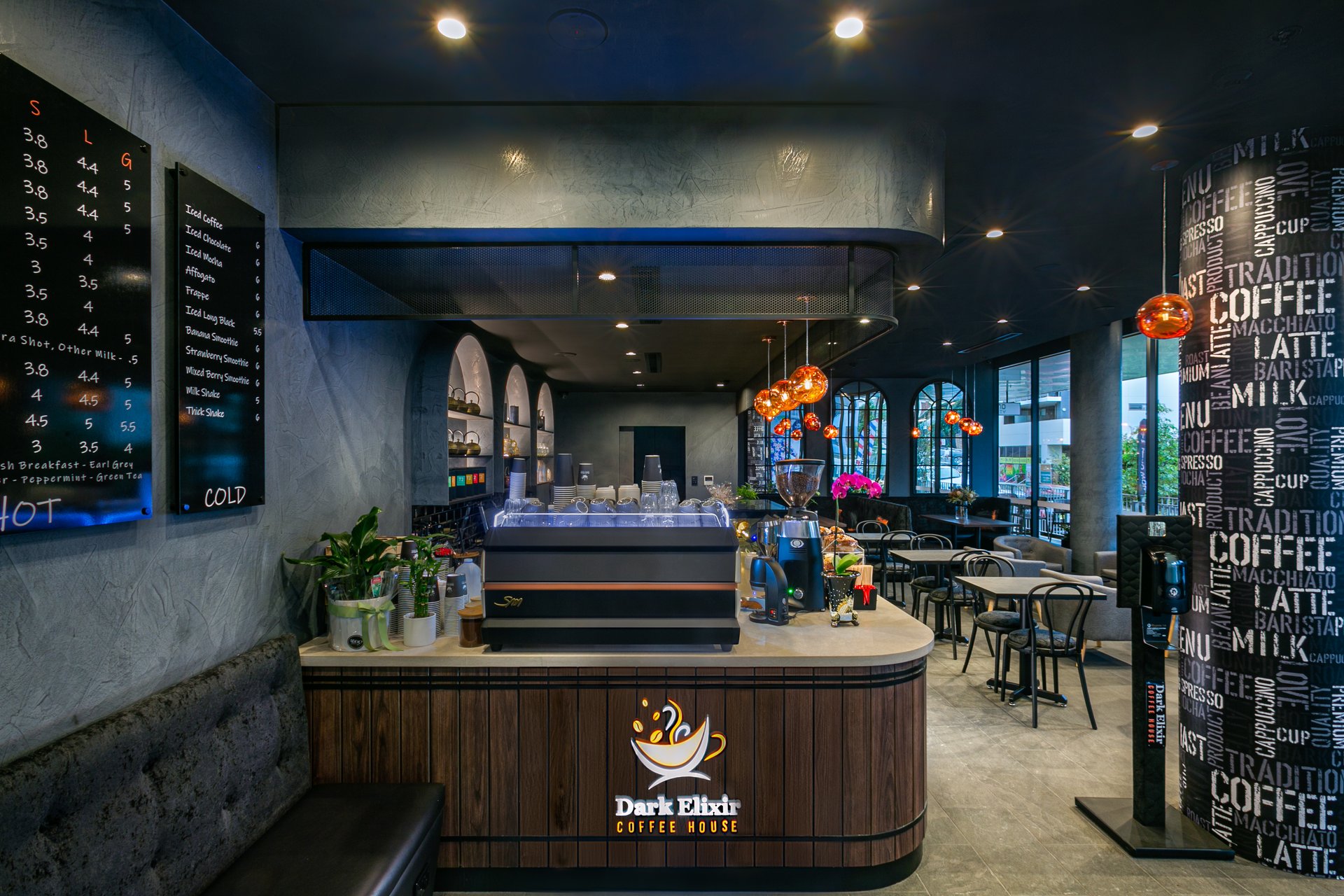 Dark Elixir Café by AGC Interior | ArchiPro AU