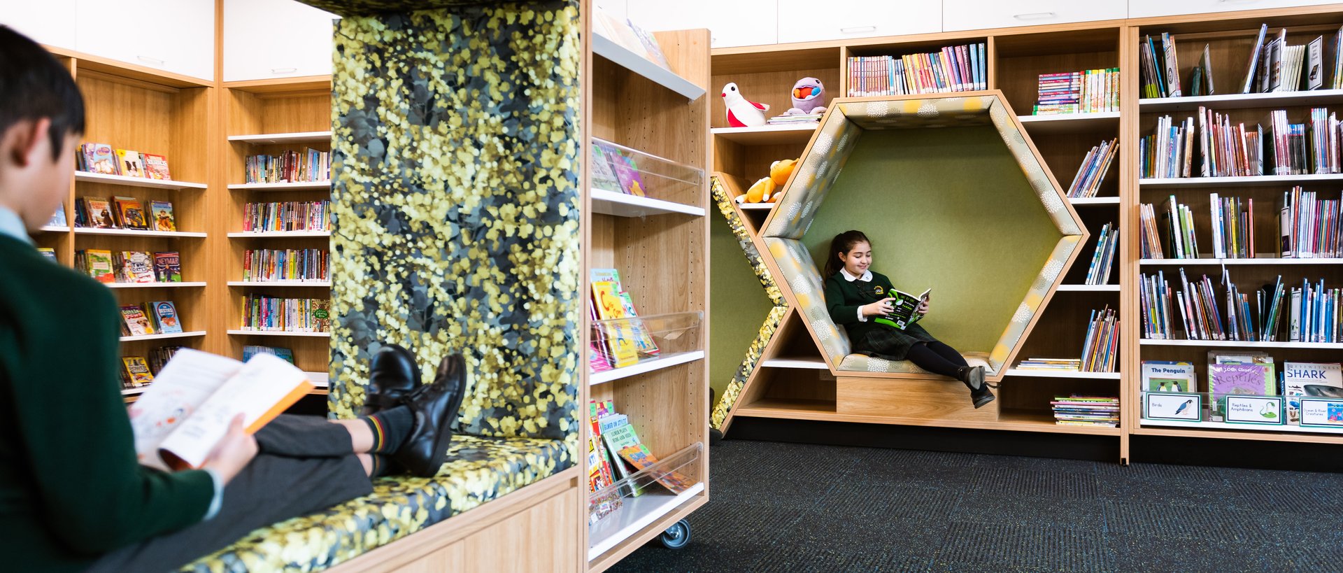 Primary School Library Area by Hosking Interior Design | ArchiPro AU