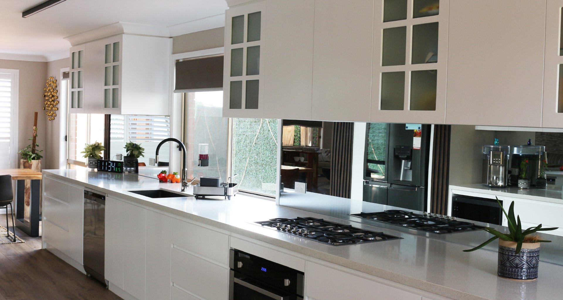 Modern Kitchen with 3d wall Panels by Kitchen Tek Australia | ArchiPro AU