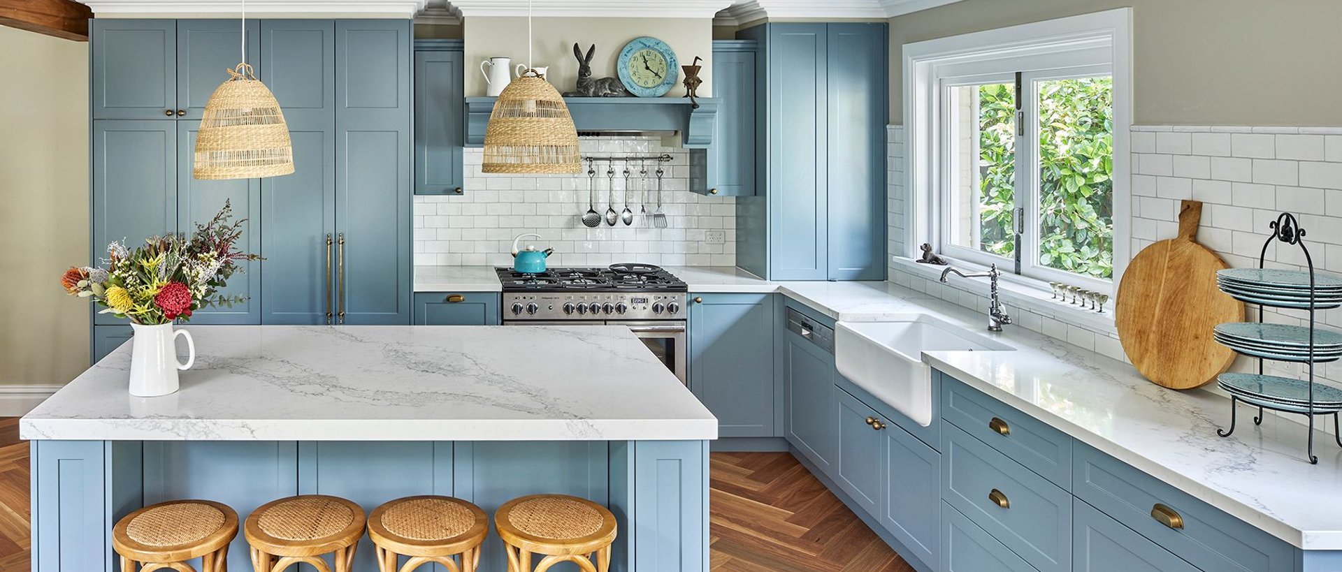 Classic Ice Blue Shaker Kitchen – Riverview by Premier Kitchens ...
