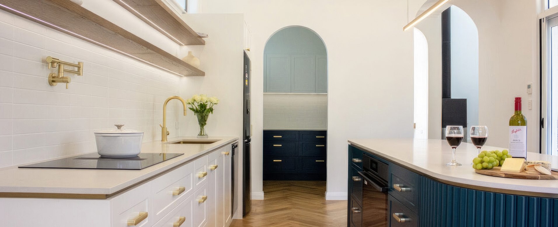 Curved Reeded Kitchen - Warrawee by Vitality Kitchens & Joinery ...