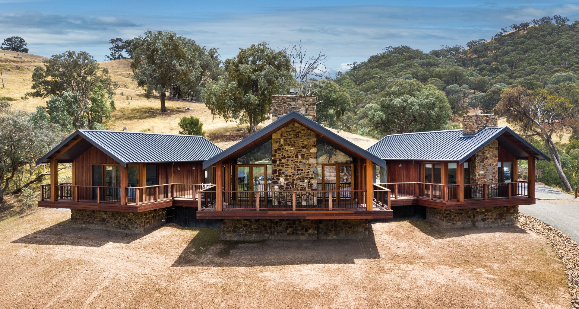 Modular Design Pitched Roof Home by Hedger Constructions | ArchiPro AU